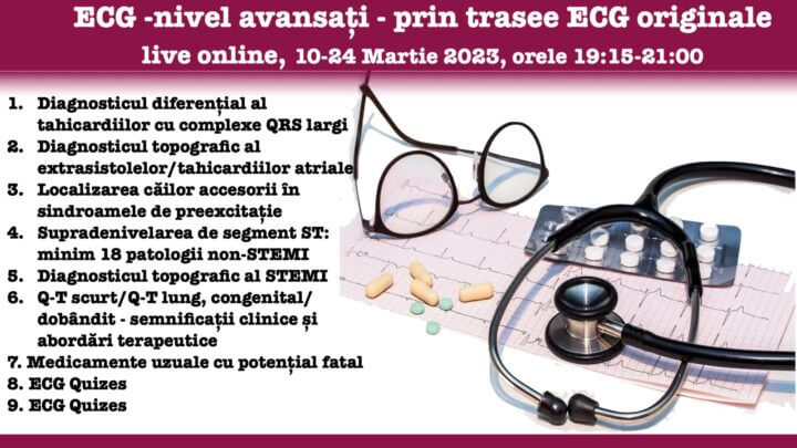 Curs de Electrocardiografie nivel avansat sesiuni inregistrate 2023 ...